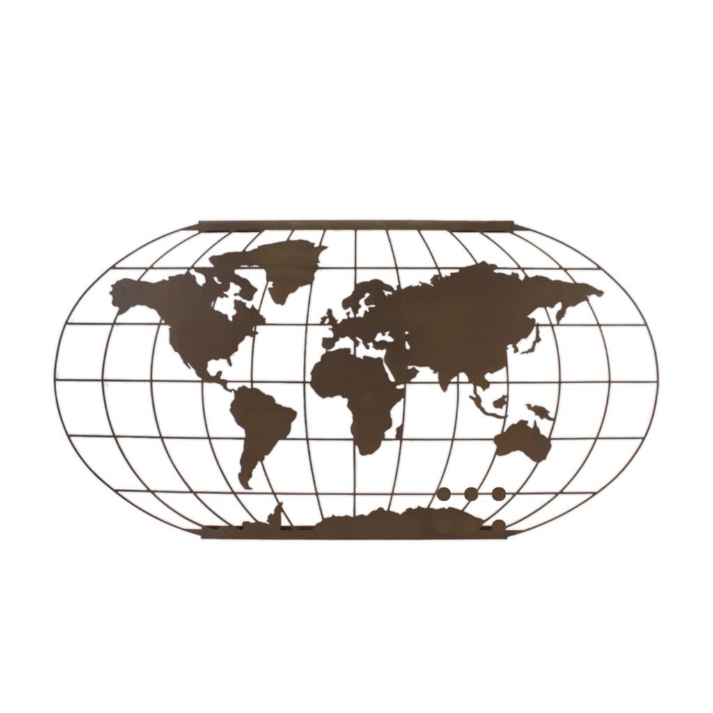 PAINEL METAL MAPA MUNDI – Papel Jornal