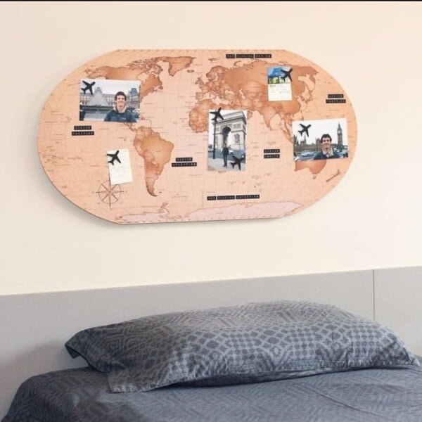PLACA METAL MAPA MUNDI – Papel Jornal